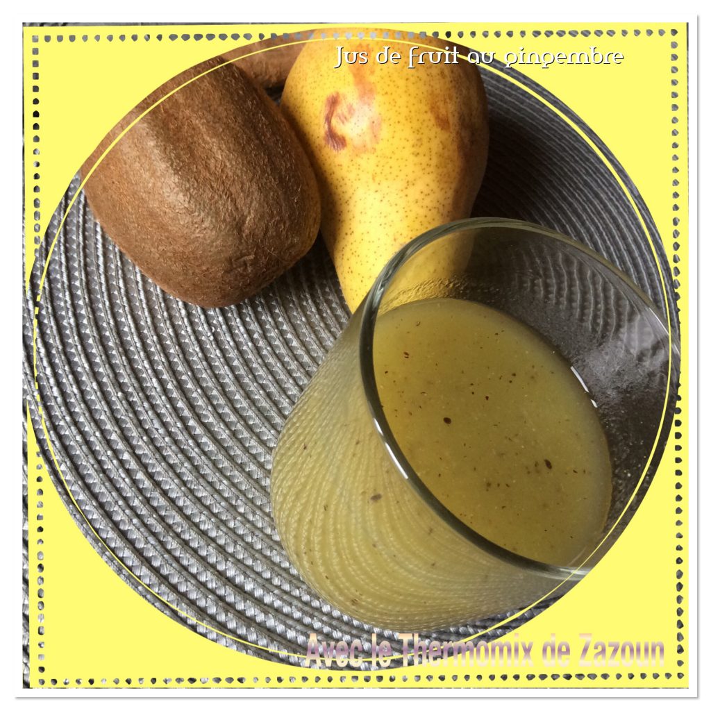 Jus de poire kiwi et gingembre (anti inflammatoire)Thermomix, blender ...